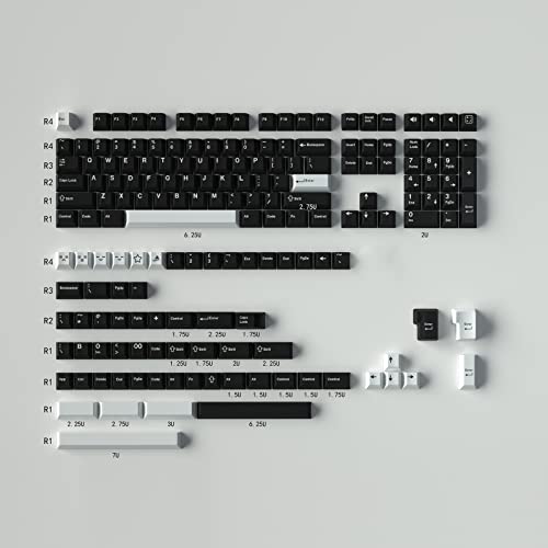 Sumgsn WOB Keycaps 172 Keys Double Shot Custom Keycap Minimalist Sytle Cherry Keyboard Keycaps Fit for Gateron Mx Cherry Switches Keyboard