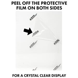 11x14 Plexiglass Quality PET Sheet Panels 5 Pack - 11x14" x .04" - Lightweight Shatterproof Alternative to Glass - for Picture Frame, DIY Projects, Signs, Sneeze Guards, Railing Guards, Pet Barriers