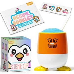 Insta Slushy Maker Cup for Kids – Penguin Compact Make & Serve Slushie Cup Allows You to Make Refreshing Slushies, Smoothies & Other Frozen Drinks in Minutes – The Ultimate Slush Cup Experience