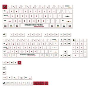 IOAOI Aircraft Keycaps, PBT Keycaps 128 Key Custom Keycap Set with Key Fetcher and Gift Box Keycaps for Cherry MX Switches /GK61/ GK64/ RK61/ Anne/ GH60 / ALT61 - Only Keycaps