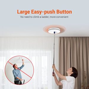 Jemay 10 Year Lithium Battery Photoelectric Smoke Detectors,Ultra Thin Design Smoke Detetor,Smoke Alarm with Automatic Brightness Adjustment, Fire Safety with Self-Test and Easy Test Button,4 Packs