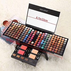 UNIFULL 190 Colors Makeup Pallet,Professional Makeup Kit for Women Full Kit,All in One Makeup Sets for Women&Beginner,include Eyeshadow,Lipstick,Compact Powder,Eyeliner,Glitter Powder,Concealer,makeup brush（004-Black）