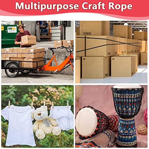 Soft Cotton Rope, 32 feet / 10m Rope, 8mm Thick, Soft Rope, Soft Tying Rope Multi-Purpose Washable Strong Multifunctional Rope Long Strap - (3Black)