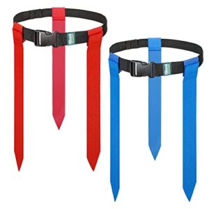 hilhook flag football belts, 10 player adjustable flag football set with 30 flags for youth and adults training equipment