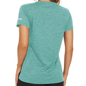 T Shirts for Women Gym Work Out Shirts Short Sleeve T-Shirt Running Shirts Dry Fit Athletic Shirts Golf Shirts Women Surf Tshirts Light Green