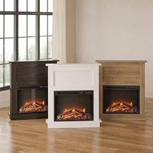 Ameriwood Home Ellsworth Fireplace with Mantel, White