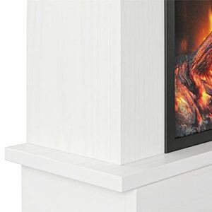 Ameriwood Home Ellsworth Fireplace with Mantel, White