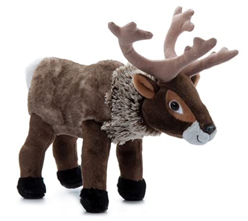 The Petting Zoo Reindeer Stuffed Animal Plushie, Gifts for Kids, Wild Onez Zoo Animals, Zoologee Reindeer Plush Toy 12 inches