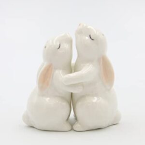 Cosmos Gifts 21011 Hugging Rabbits Salt and Pepper Shaker,White