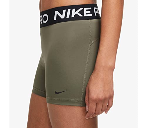 Nike Womens Pro 3" Shorts (Medium Olive/Black/Black, Large)