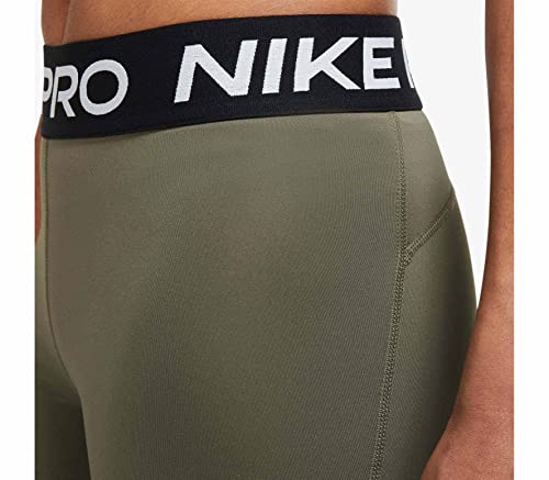 Nike Womens Pro 3" Shorts (Medium Olive/Black/Black, Large)