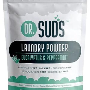 New Dr Suds Natural Laundry Detergent Powder 100+ Loads Eucalyptus & Peppermint Made with Natural Earth Ingredients