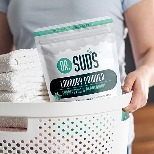 New Dr Suds Natural Laundry Detergent Powder 100+ Loads Eucalyptus & Peppermint Made with Natural Earth Ingredients