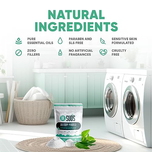 New Dr Suds Natural Laundry Detergent Powder 100+ Loads Eucalyptus & Peppermint Made with Natural Earth Ingredients