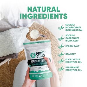 New Dr Suds Natural Laundry Detergent Powder 100+ Loads Eucalyptus & Peppermint Made with Natural Earth Ingredients