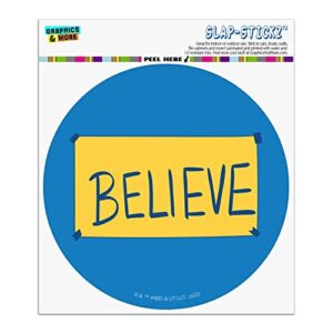 ted lasso believe automotive car window locker circle bumper sticker