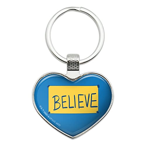 GRAPHICS & MORE Ted Lasso Believe Keychain Heart Love Metal Key Chain Ring