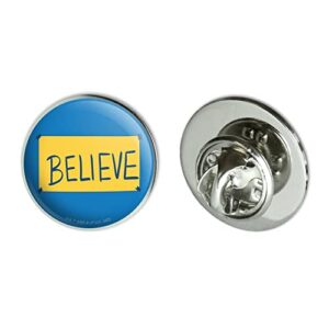 ted lasso believe metal 0.75" lapel hat pin tie tack pinback