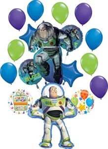 buzz lightyear party supplies birthday theme 17 pc balloon bouquet decorations