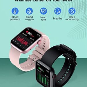 Smart Watch for Men Women with Bluetooth Call Answer/Dail,1.85'' HD Full Touch Screen Fitness Tracker, Smartwatch with Heart Rate Blood Oxygen Blood Pressure Sleep Monitor for Android and iPhone