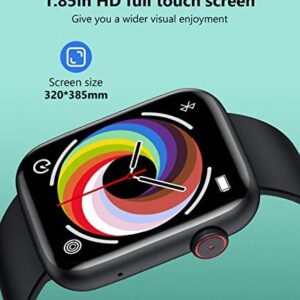 Smart Watch for Men Women with Bluetooth Call Answer/Dail,1.85'' HD Full Touch Screen Fitness Tracker, Smartwatch with Heart Rate Blood Oxygen Blood Pressure Sleep Monitor for Android and iPhone