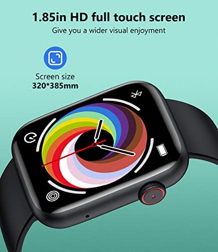 Smart Watch for Men Women with Bluetooth Call Answer/Dail,1.85'' HD Full Touch Screen Fitness Tracker, Smartwatch with Heart Rate Blood Oxygen Blood Pressure Sleep Monitor for Android and iPhone