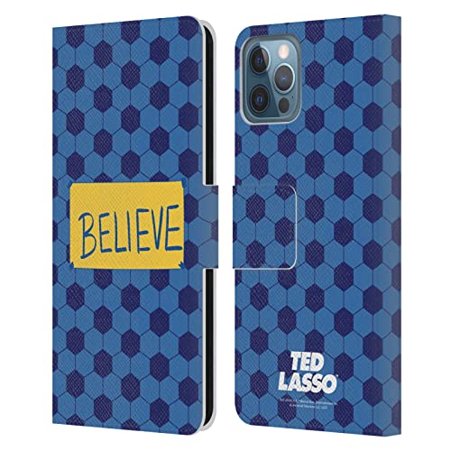 Head Case Designs Officially Licensed Ted Lasso Believe Season 1 Graphics Leather Book Wallet Case Cover Compatible with Apple iPhone 12 / iPhone 12 Pro