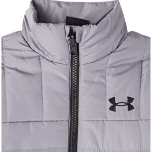 Under Armour Boys' Westward 3-in-1 Jacket, Removable Hood & Liner, Windproof & Water Repellant, Black Gray Block, 6