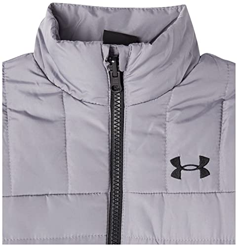 Under Armour Boys' Westward 3-in-1 Jacket, Removable Hood & Liner, Windproof & Water Repellant, Black Gray Block, 6