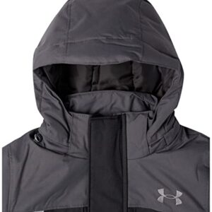 Under Armour Boys' Westward 3-in-1 Jacket, Removable Hood & Liner, Windproof & Water Repellant, Black Gray Block, 6