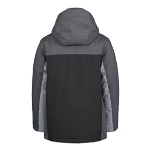 Under Armour Boys' Westward 3-in-1 Jacket, Removable Hood & Liner, Windproof & Water Repellant, Black Gray Block, 6