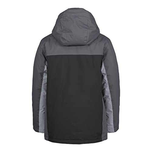 Under Armour Boys' Westward 3-in-1 Jacket, Removable Hood & Liner, Windproof & Water Repellant, Black Gray Block, 6