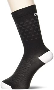 oakley mens all mountain mtb socks, blackout, large us