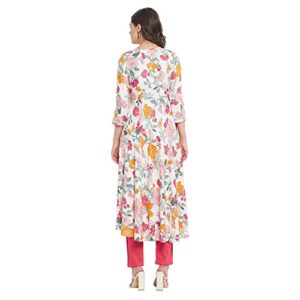 Tissu Women's Rayon Multicolor Printed A-Line Kurta 2139_Multicolor_XS