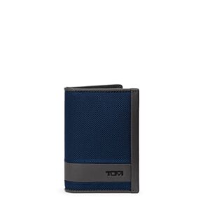 tumi alpha multi window card case navy/grey one size