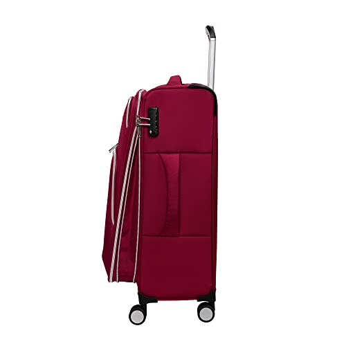 it luggage Expectant 32" Softside Checked 8 Wheel Expandable Spinner, Red