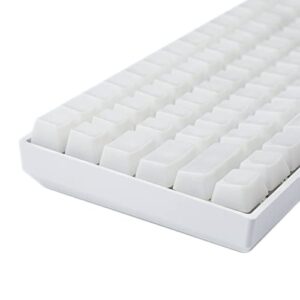 YMDK 120 Keys ABS ANSI ISO 1.5mm Blank Milk Fog OEM Profile Shine Through Keycap for MX Mechanical Keyboard RGB GK61 96 84 68 108 87