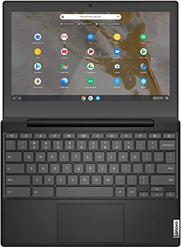 2022 Newest Lenovo Chromebook 3 11 11.6'' Laptop for Business and Student, Intel Celron N4020(up to 2.8GHz), 4GB RAM, 128GB Space(64GB eMMC+64GB Card), Webcam, USB Type-C, Wifi, Chrome OS,Black+JVQ MP