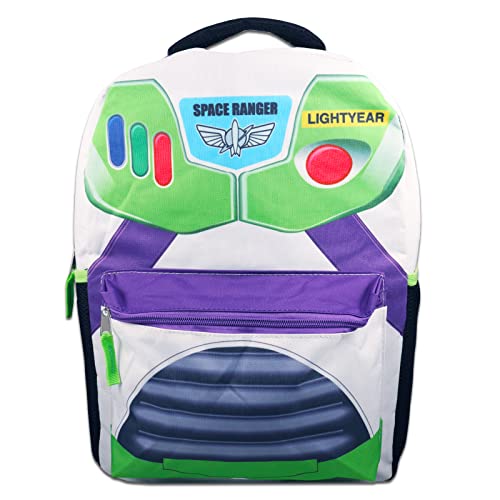 Fast Forward Lightyear Backpack Set - Buzz Lightyear Backpack for Boys Bundle with Stickers, More | Toy Story Backpack for Boys 4-6