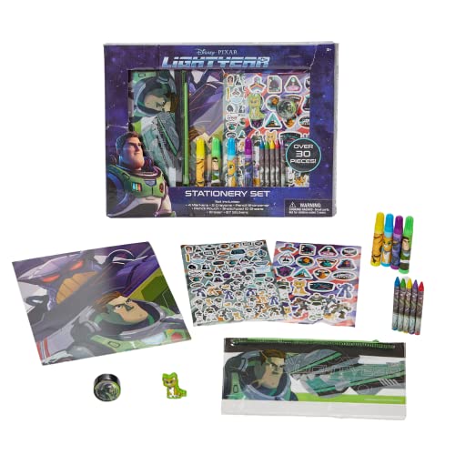 Innovative Designs Disney Pixar Toy Story Buzz Lightyear Coloring Art and Sticker Set for Boys and Girls, 30 Pcs.