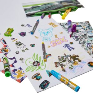 Innovative Designs Disney Pixar Toy Story Buzz Lightyear Coloring Art and Sticker Set for Boys and Girls, 30 Pcs.