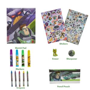 Innovative Designs Disney Pixar Toy Story Buzz Lightyear Coloring Art and Sticker Set for Boys and Girls, 30 Pcs.