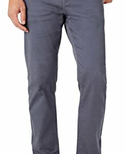 IZOD Mens Mid-Weight Comfort Stretch Knit Denim 5 Pocket Pant (32W x 34L, Gray)