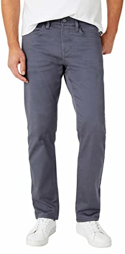 IZOD Mens Mid-Weight Comfort Stretch Knit Denim 5 Pocket Pant (32W x 34L, Gray)