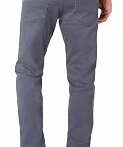 IZOD Mens Mid-Weight Comfort Stretch Knit Denim 5 Pocket Pant (32W x 34L, Gray)