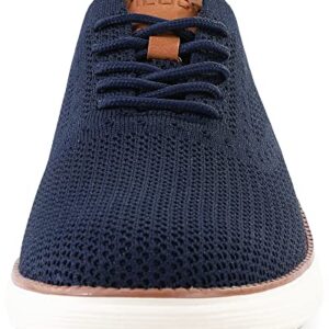 VILOCY Men's Dress Sneakers Oxfords Casual Business Shoes Lace Up Lightweight Walking Knit Mesh Fashion Sneakers Navy,US11 EU44