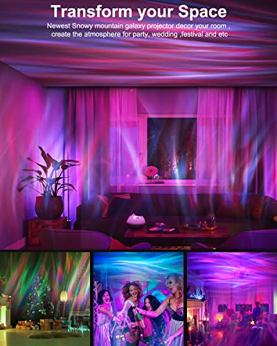 Star Projector, 4 in 1 Galaxy Projector for Bedroom, Bluetooth Speaker White Noise & Remote Control, 18 Light Effects Northern Night Light Aurora Projector for Kids/Adults/Gifts