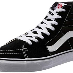 Vans Sk8-Hi Black White Skate VN-0D5IB8C Mens, 9 Women/7.5 Men