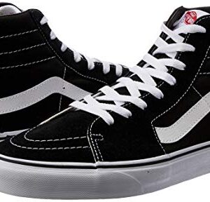 Vans Sk8-Hi Black White Skate VN-0D5IB8C Mens, 9 Women/7.5 Men