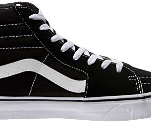 Vans Sk8-Hi Black White Skate VN-0D5IB8C Mens, 9 Women/7.5 Men